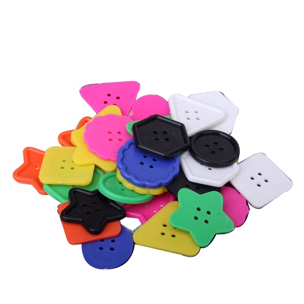 1 Set of Assorted Shape Color Buttons Kids Shape Color Educational ...