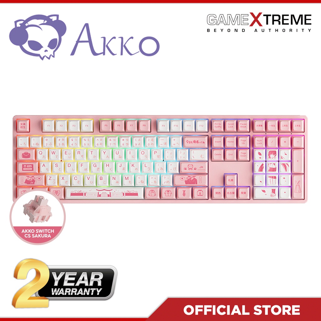 AKKO JK Girl 5108S RGB Wired Mechanical Keyboard (AKKO CS Sakura ...