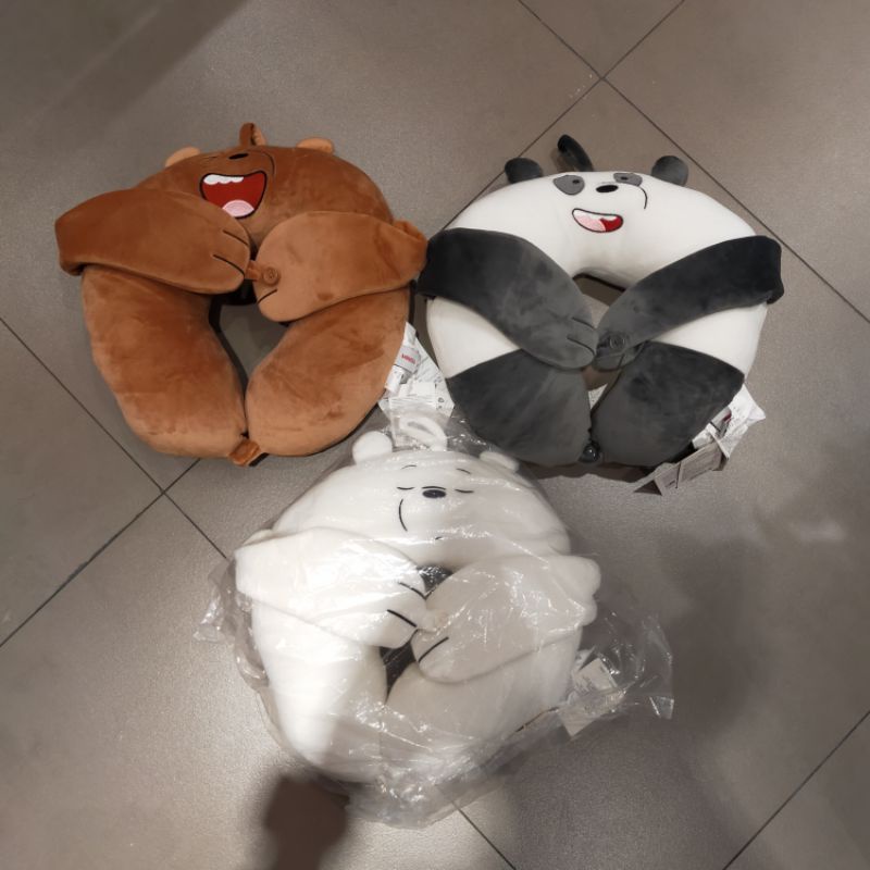Miniso Neck Pillow & Eye Patch we bare bears | Shopee Philippines