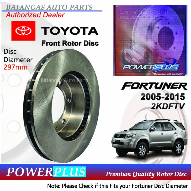 Rotor Disc Front Toyota FORTUNER 2005-2015 OEM No: 43512-0K060 | Shopee ...