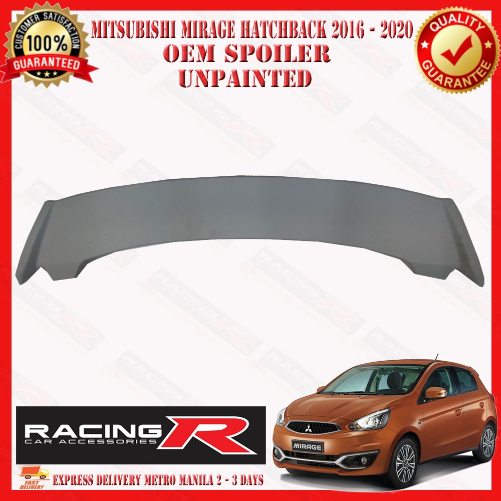 Mitsubishi Mirage Hatchback 2013-2023OEM Spoiler without Brake Light ...
