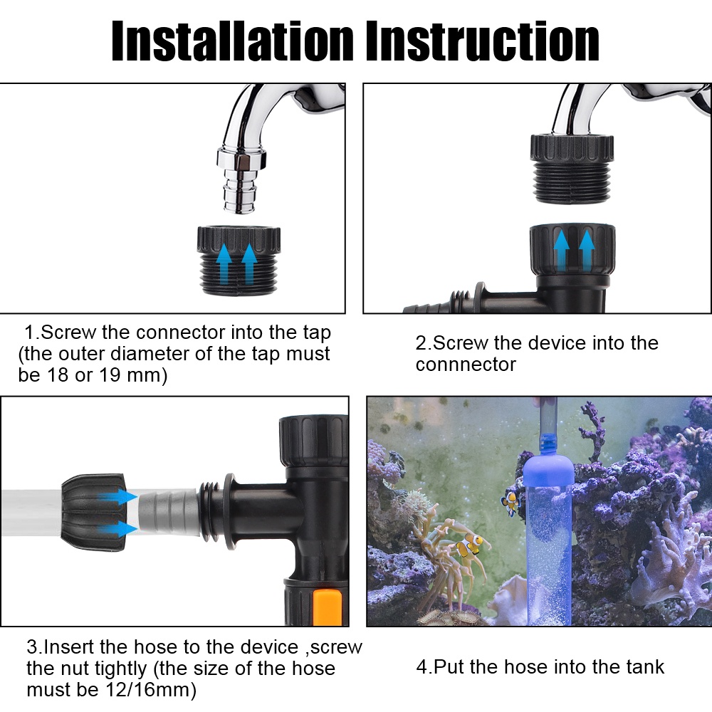 Practical Fish Tank Cleaning Water Changer Pump Splitter Watering ...