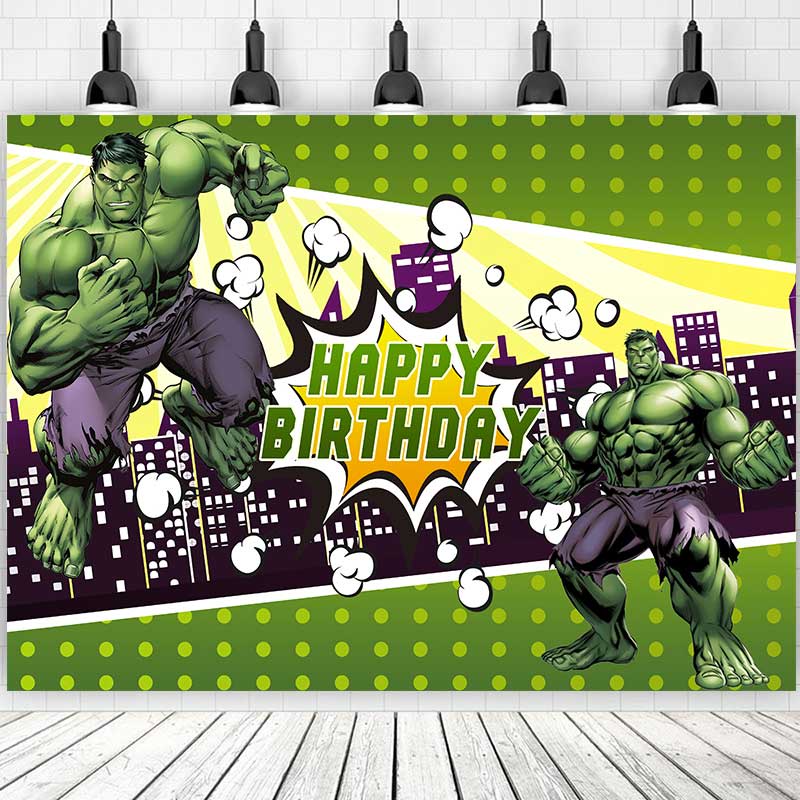 Hulk Hero Birthday Backdrop For Photography Baby Shower Kids Children ...