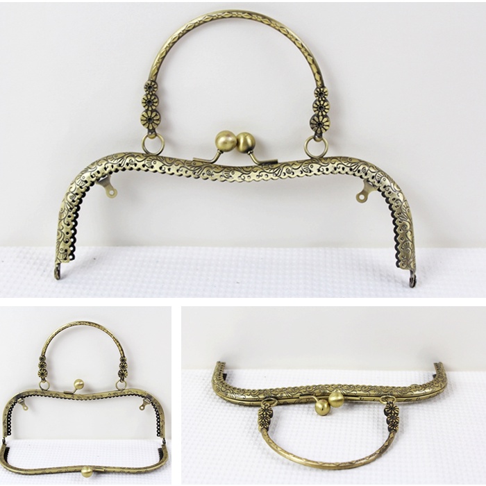 Sew-in Patterned Purse Clasp M Shaped Purse Frame With Handle 20cm ...