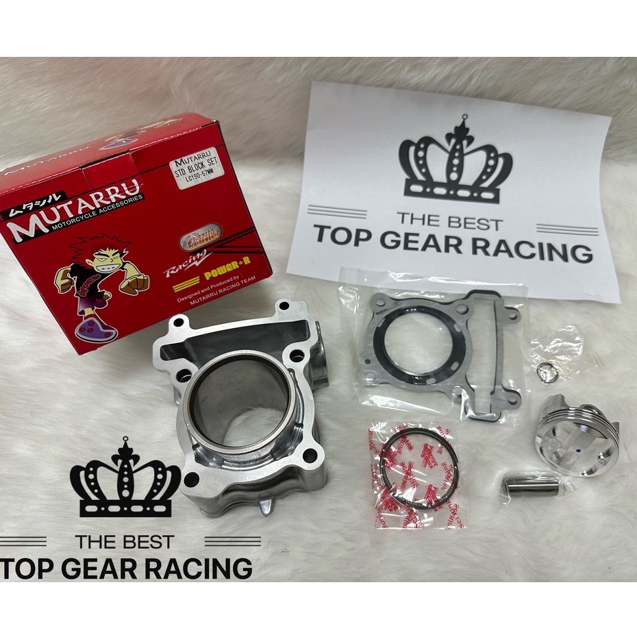 MUTARRU CYLINDER BLOCK SET LC150 SNAIPER 150 57MM SET WITH Freebies STD ...