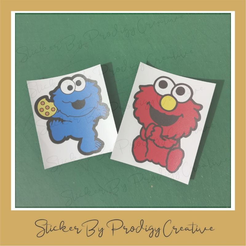 Cookie Monster Elmo Cartoon Sticker Kereta Laptop Skateboard | Shopee ...