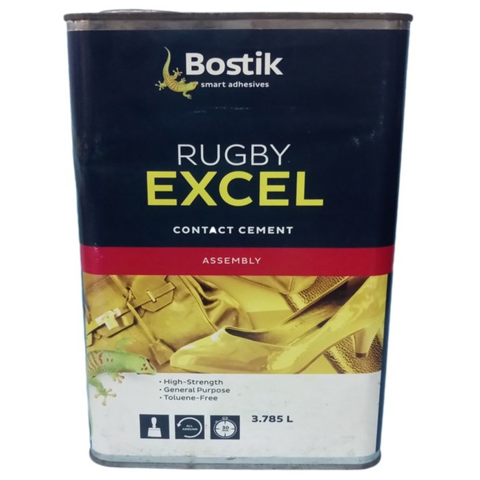 ( 4 LITER ) RUGBY EXCEL CONTACT CEMENT 1 GALLON BOSTIK SMART ADHESIVE ...