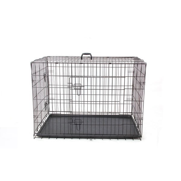 Petcher Collapsible Dog Cage FREE Poop Tray Stainless Wire Dog Cat ...