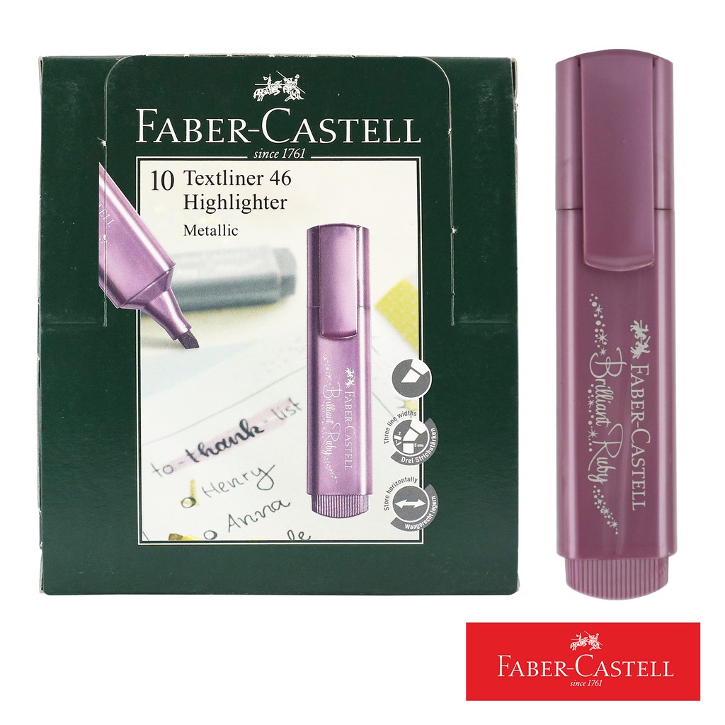 Faber-Castell Textliner 1546 Metallic 10PCS/BOX | Shopee Philippines