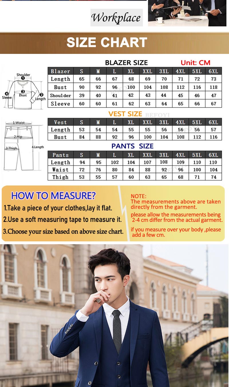 【Local Delivery】Tuxedo set men Coat blazer 2 3 piece Suit for Men ...