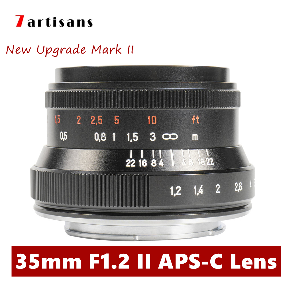 7artisans 35mm F1.2 II Lens MF APS-C Portrait Camera Lens for FX / E ...