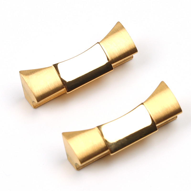 2pcs 20mm Solid Stainless steel Curved End Link No Gaps Connection ...