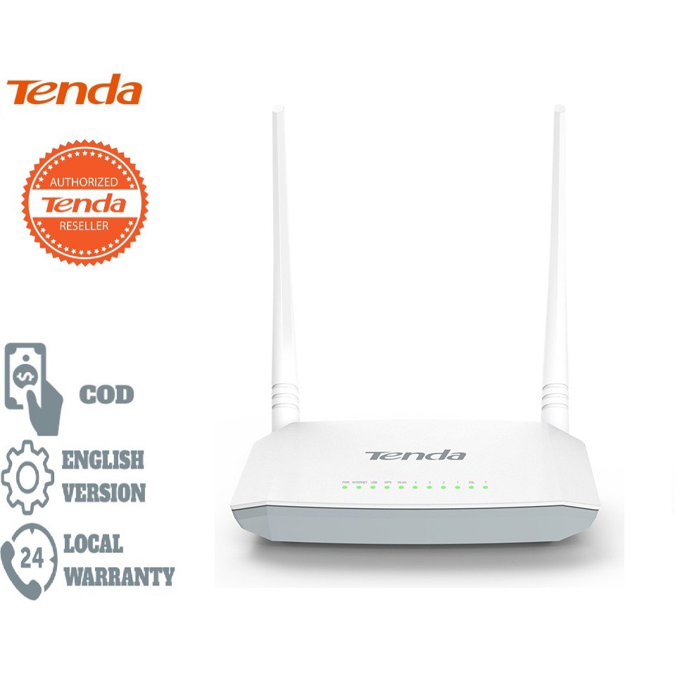 Tenda D301 Broadband CPE Wireless N300 ADSL2+ Modem Router | Shopee ...