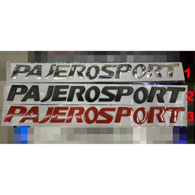 PAJERO SPORT 3D Letter LOGO STICKER TRUCK CHROME Front Skirt Silver ...