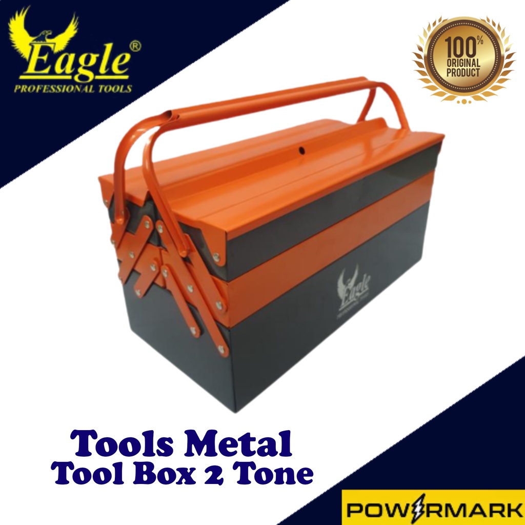 EAGLE Professional Tools Metal Tool Box 2 Tone [POWERMARK | EAC ...