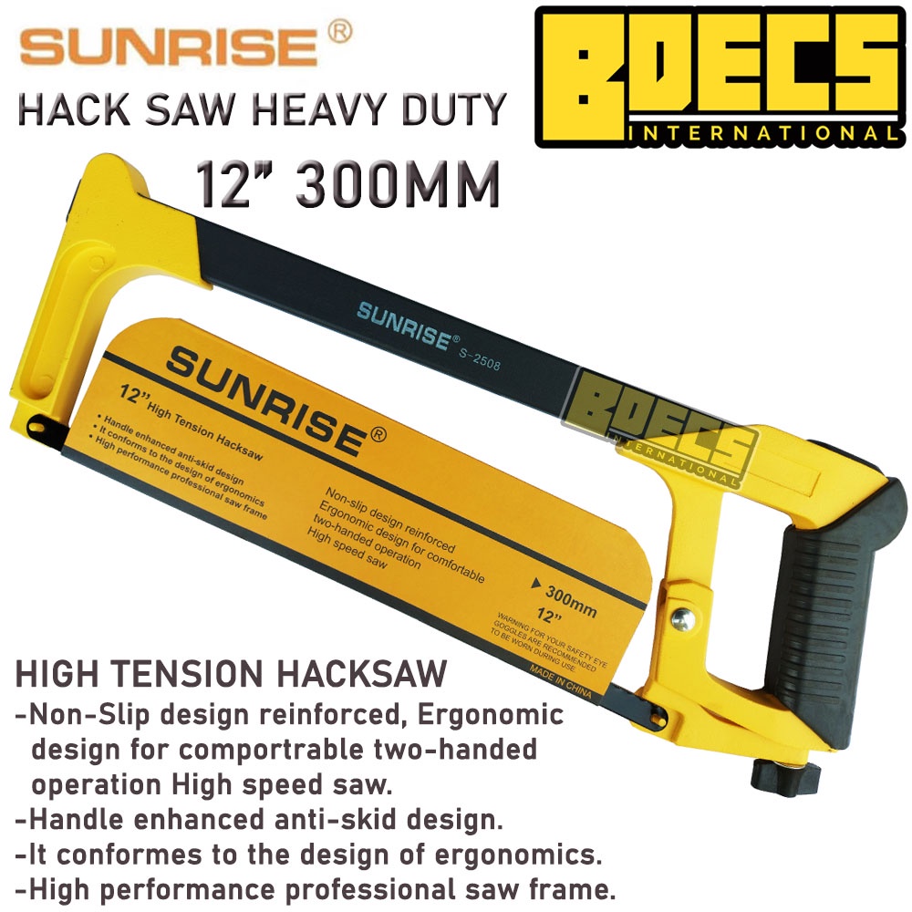 Sunrise Hack Saw Frame With Blade Heavy Duty S-2508 by bdecs | Shopee ...
