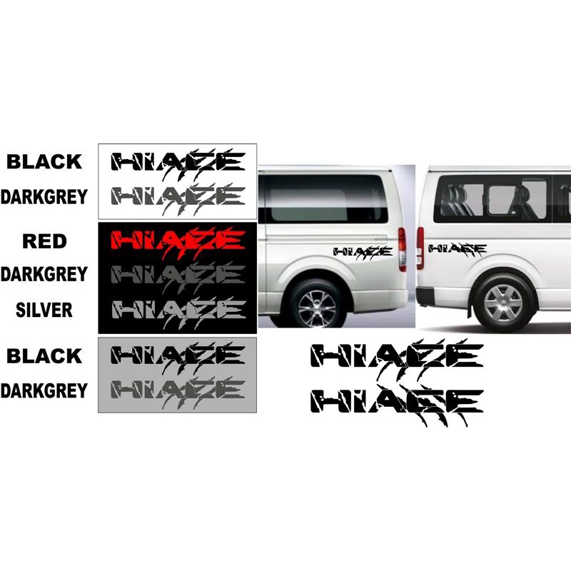 Toyota Hiace Side Body Sticker Design Monster Claw | Shopee Philippines