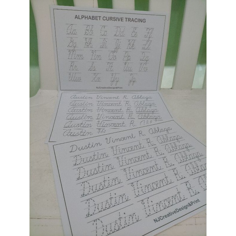 Cursive Name Tracing A4 Size | Shopee Philippines