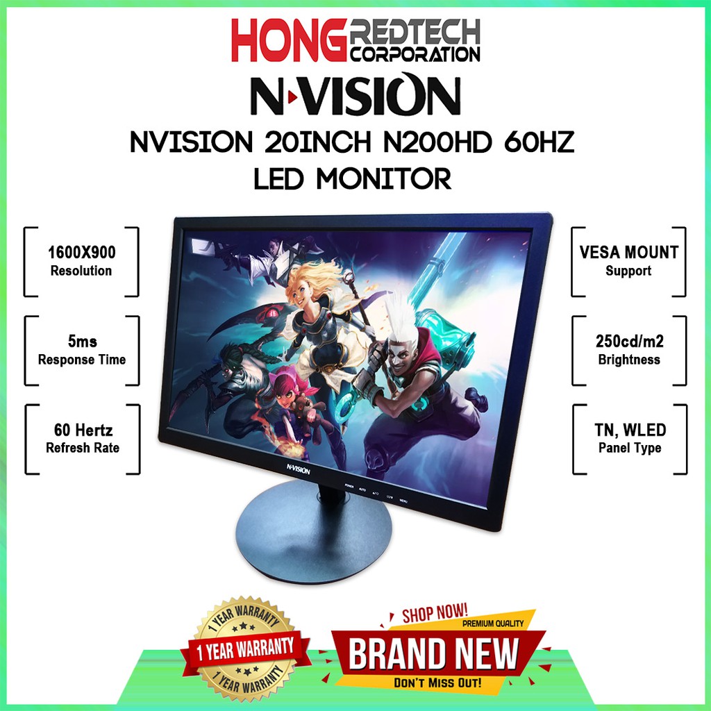 NVISION 20INCH N200HD 60HZ LED MONITOR | Shopee Philippines