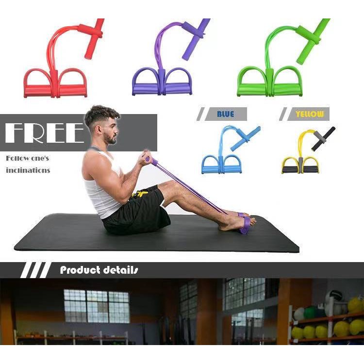 PANDA Multi Function Elastic Fitness Sit-up Pull Rope Bodybuilding ...