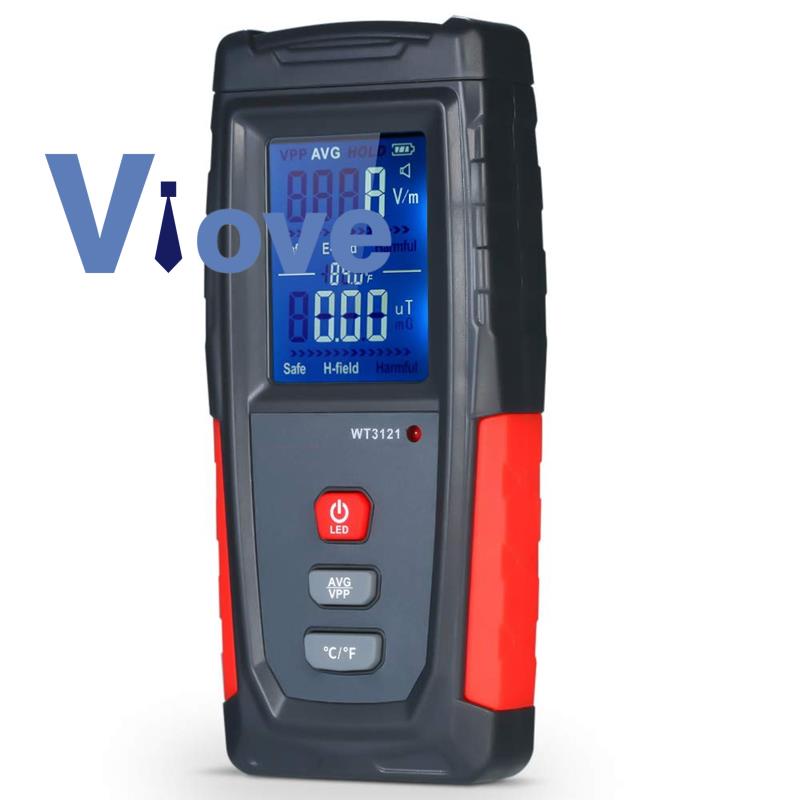 EMF Meter USB Rechargeable, Radiation Detector for Electromagnetic ...