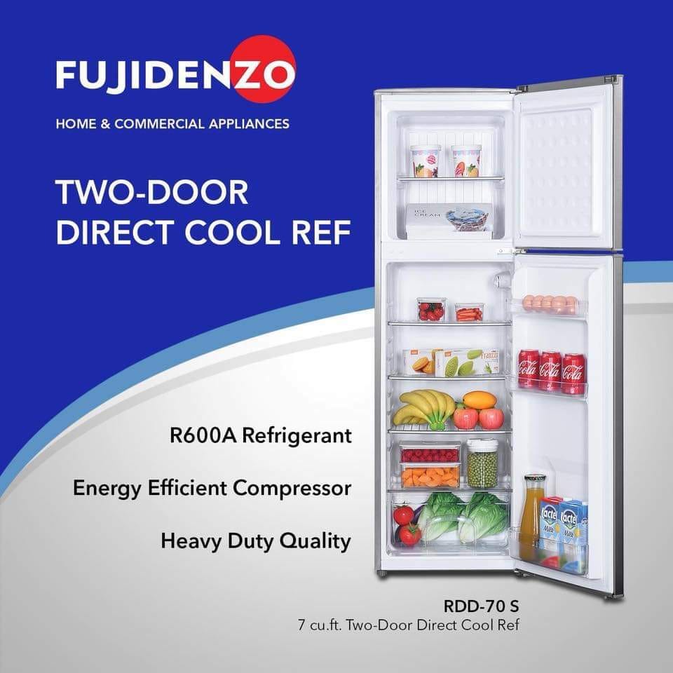 Fujidenzo 7 cu. ft. Two Door Direct Cool Refrigerator RDD-70S ...