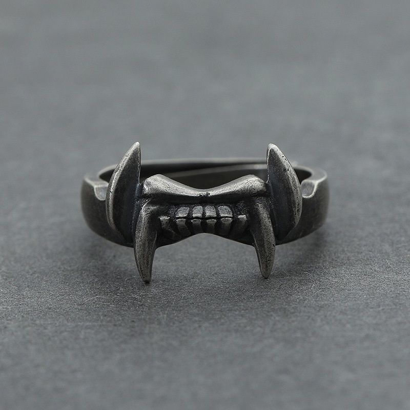 Fashion Retro Vampire Teeth Beast Fangs Rings for Men Creative Design ...