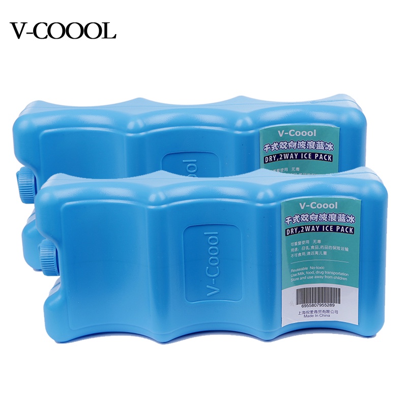 VCOOOL 2 PCS Ice Brick 600ml Two Way Reusable Ice Bricks Gel Pack ...