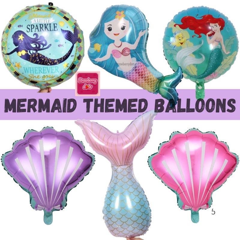 Mermaid Theme Balloons Mermaid Balloons | Shopee Philippines