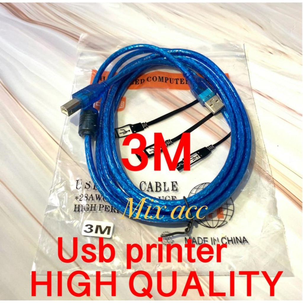 Usb PRINTER CABLE 3M / 3 METER/ 3 M HIGH QUALITY 3M PRINTER CABLE ...
