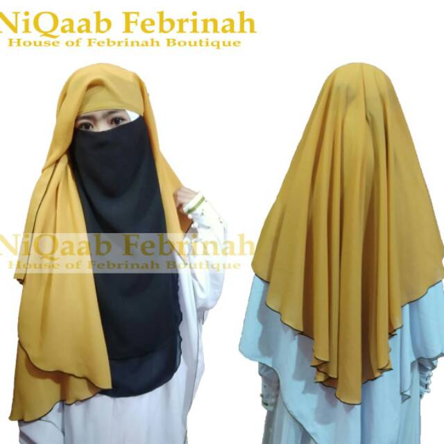 Yemeni Veil long 2-color Combination by H niqab | Shopee Philippines