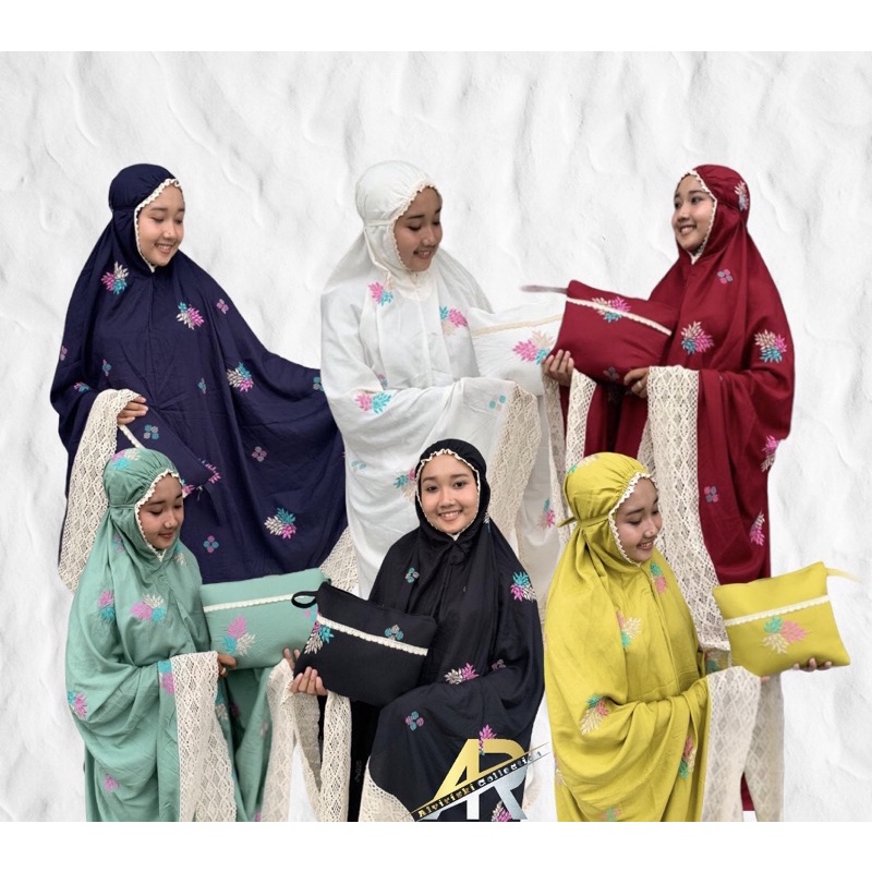 Latest Daily Starla Songket Daily Embroidered Rayon Adult Mukena/Ayu ...