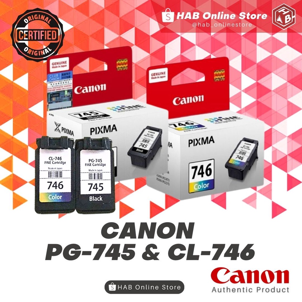 Canon PG-745 and CL-746 Cartridge Brand New PG745 CL746 Pixma 745 and ...