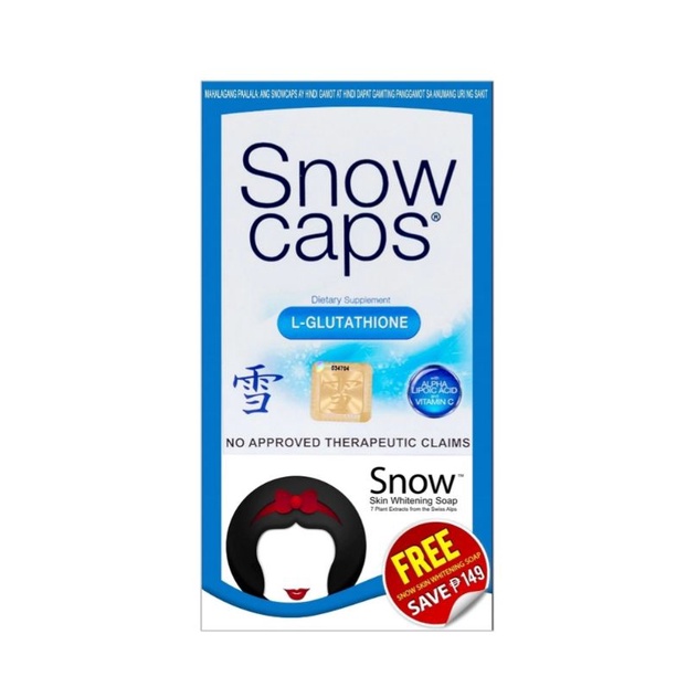 Snow caps 30 cap with free soap(Authentic) | Shopee Philippines