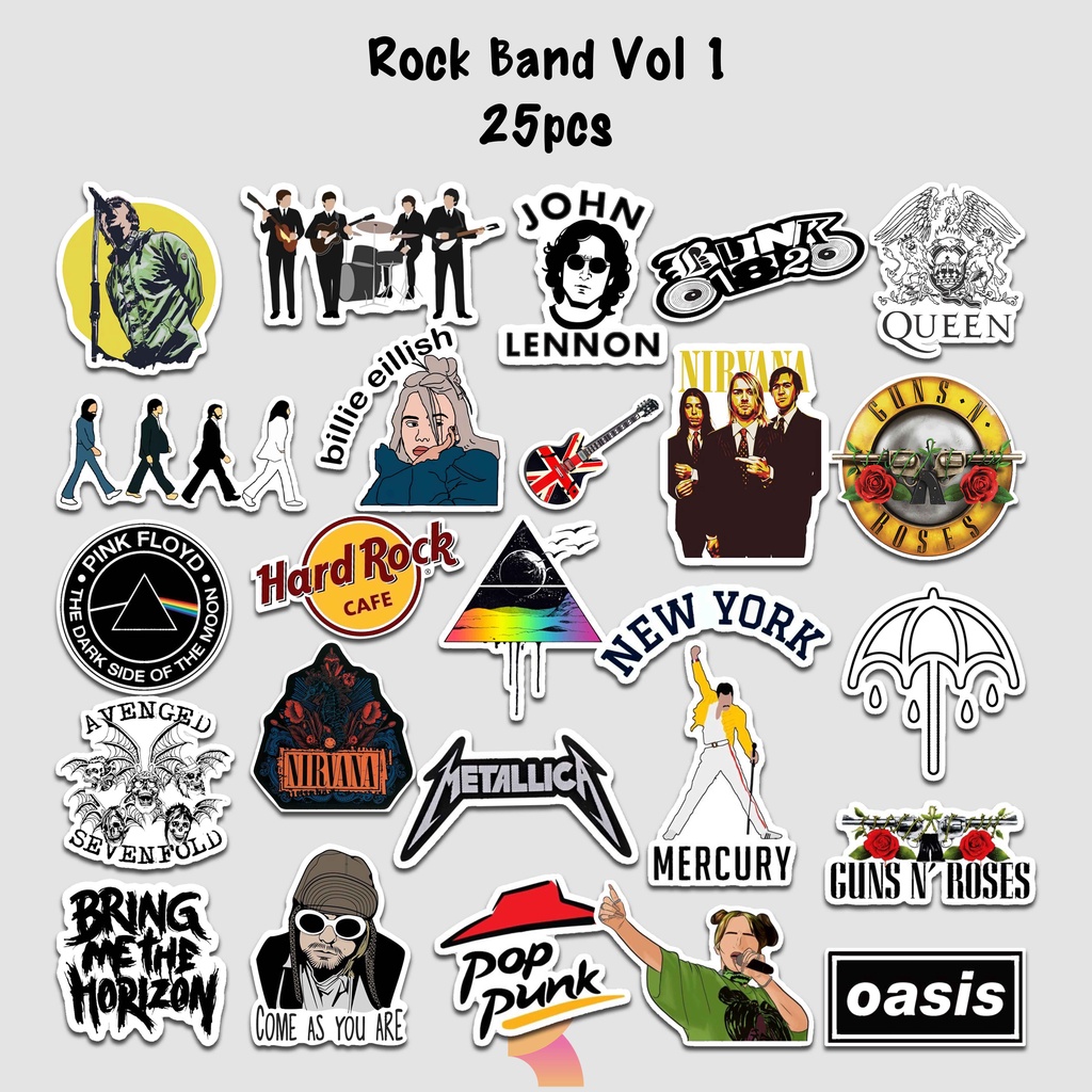 Sticker Aesthetic Band Rock Metal Punk Band Waterproof Sticker Pop Punk ...