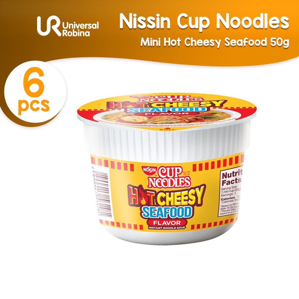 Nissin Cup Noodles Mini Hot Cheesy Seafood (50g) - 6 pcs | Shopee Philippines