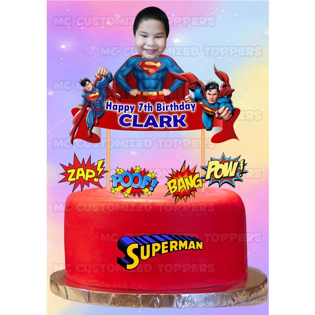 Superman theme cake topper (D2) | Shopee Philippines
