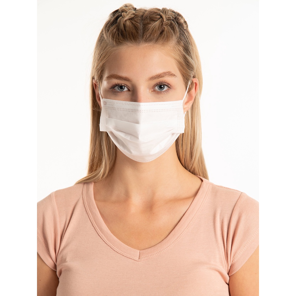 50pcs White Disposable Mask Minimalist Nordic White Mask White KF94 3D ...