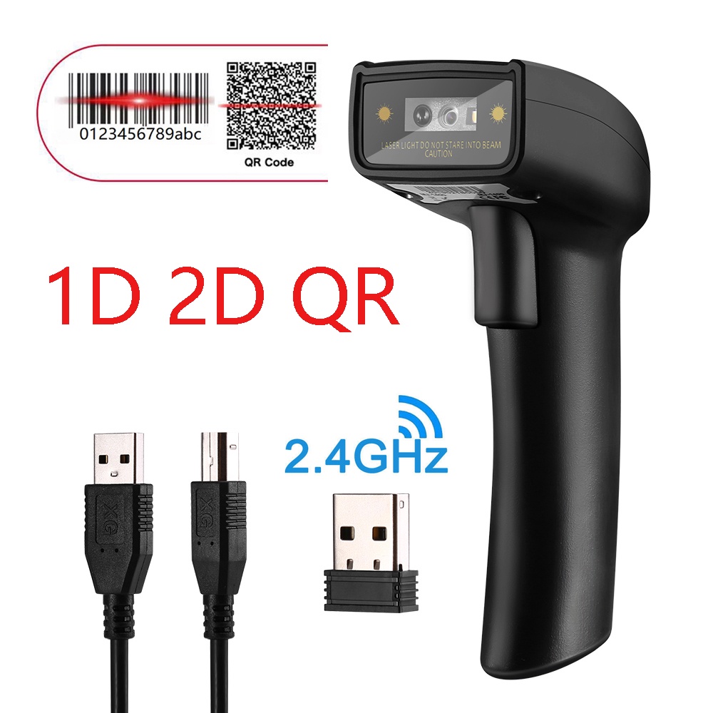 Symcode Handheld USB 2.4Ghz Wireless Barcode Scanner Screen Mobile ...