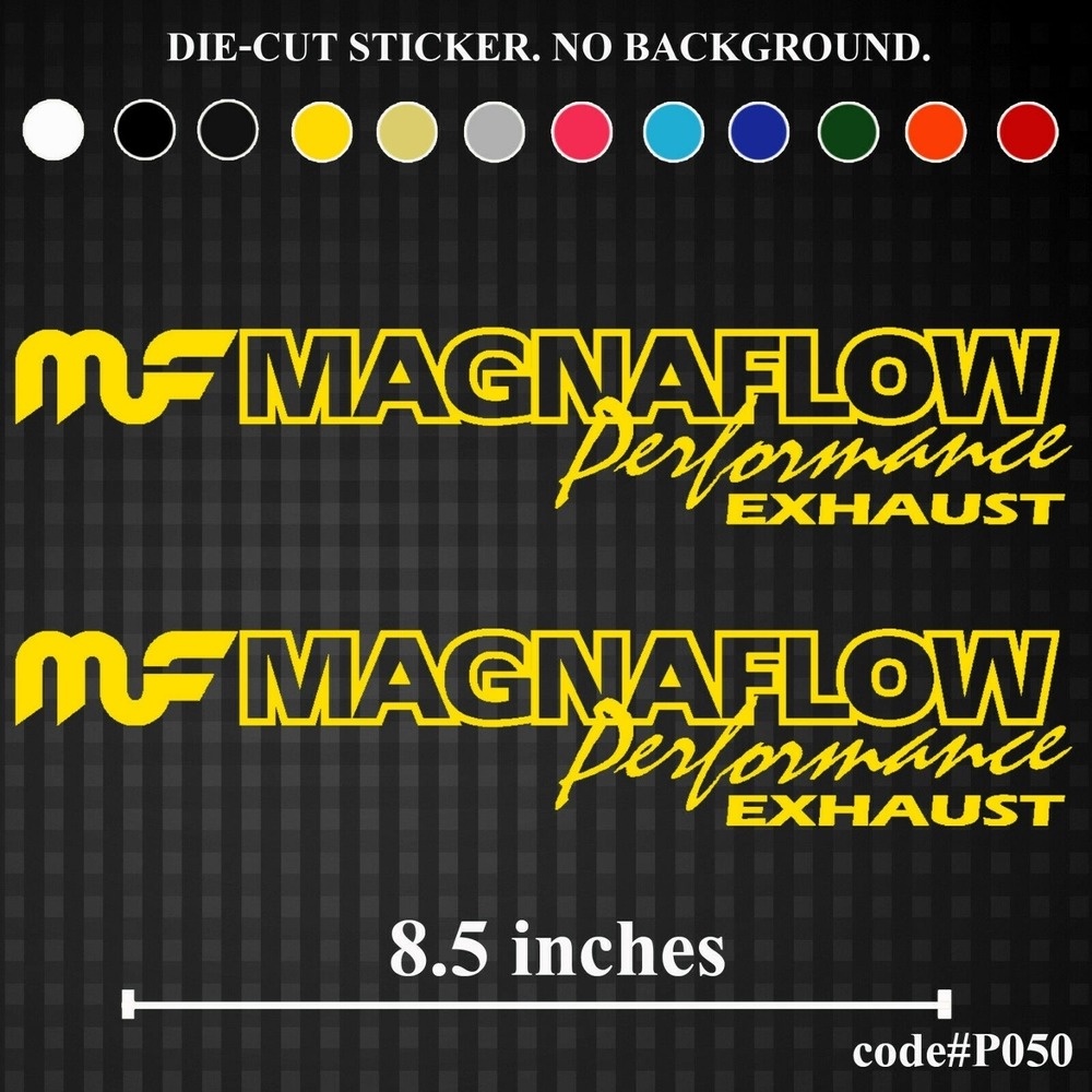 x2 MAGNAFLOW Performance EXHAUST Vinyl Die-Cut Sticker Decal Funny JDM ...