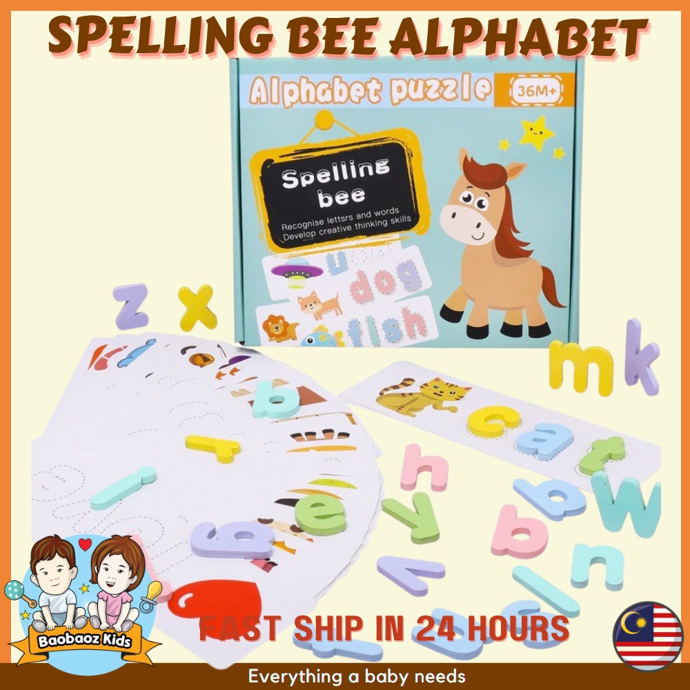 SPELLING BEE Macaron Learning Alphabet Flash Cards Early Learning ...