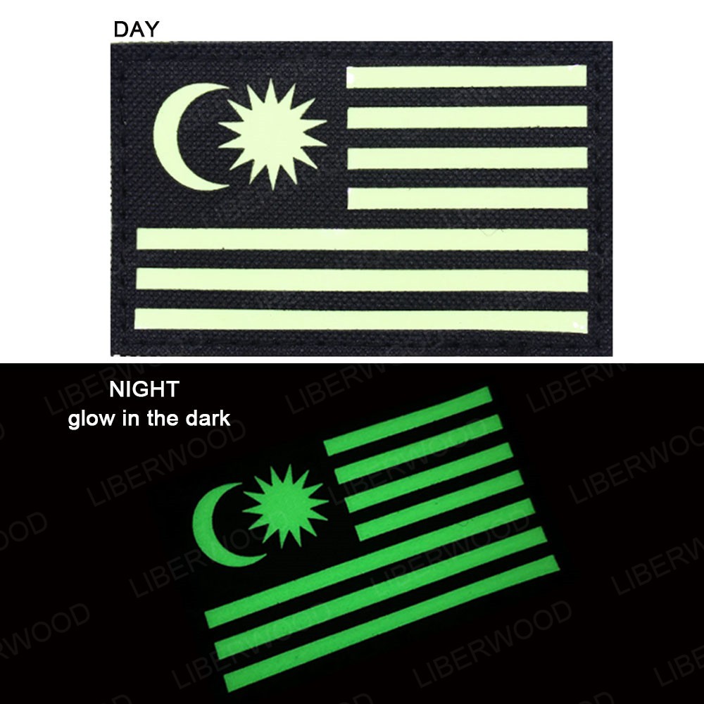 Malaysian Flag Embroidered Patches Skull Tactical Army Military Morale ...
