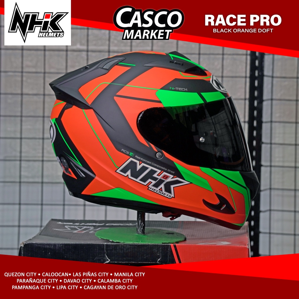 NHK RACE PRO RC FULL FACE SINGLE VISOR MOTORCYCLE HELMETS | Shopee ...
