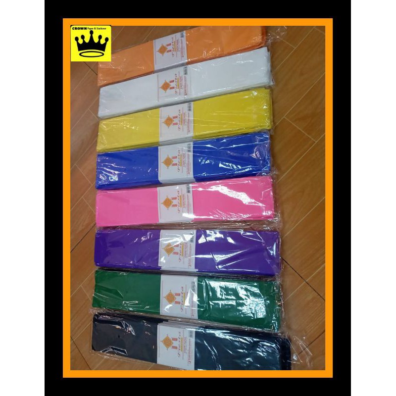 1 pack Crepe paper 10 sheets per pack ( 1 pc 7.50) 500mmx2000mm ...