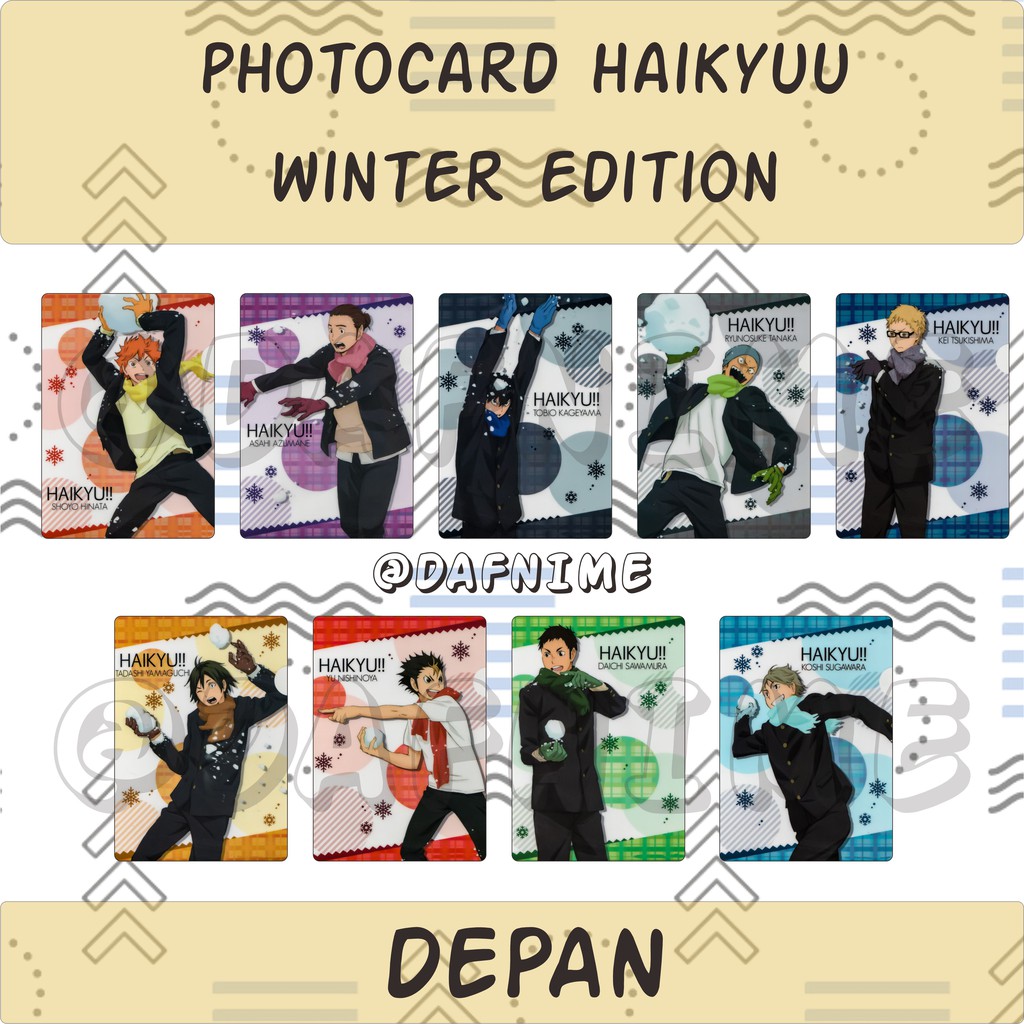 Haikyuu WINTER EDITION PHOTOCARD | Shopee Philippines
