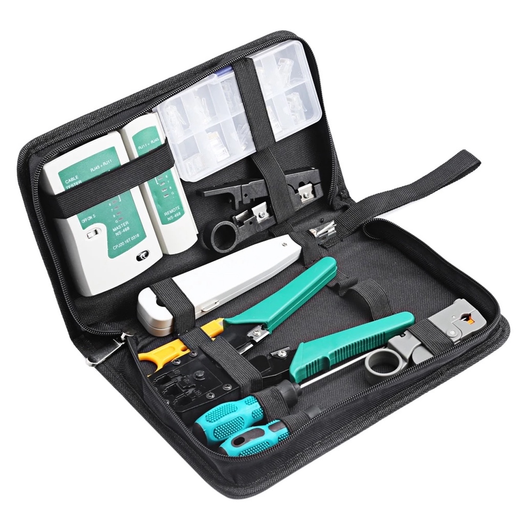 11 in 1 Computer Network Repair Tool Kit LAN Cable Tester Wire Cutter ...