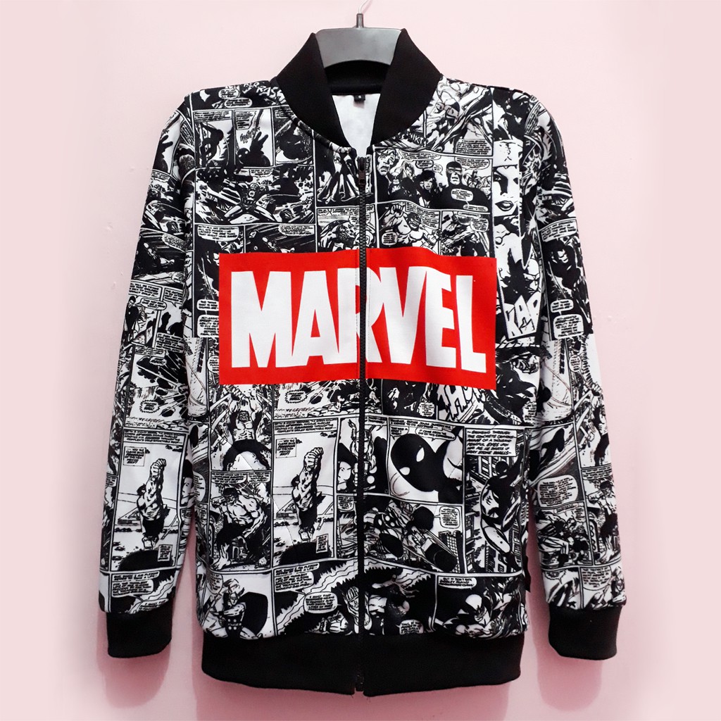Marvel Avengers X-Men Black White Comic Jacket, Soft, Thick Material ...