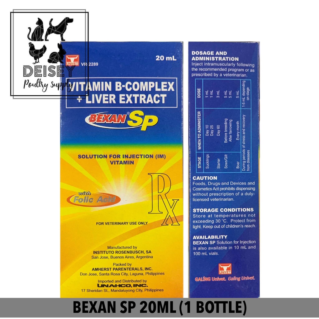 Univet Bexan SP Vitamin B-Complex + Liver Extraxt (10ml/20ml/100ml ...