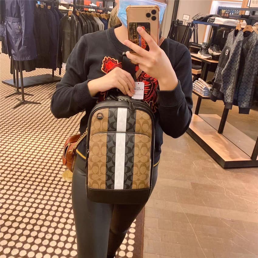 Coach Graham Pack In Signature Canvas With Varsity Stripe C3229 Men's ...