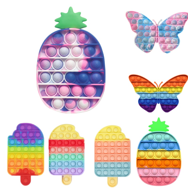 Pineapple Rainbow Pop Bubbles Fidget Toy Its Anti Stress Relief Toy For ...